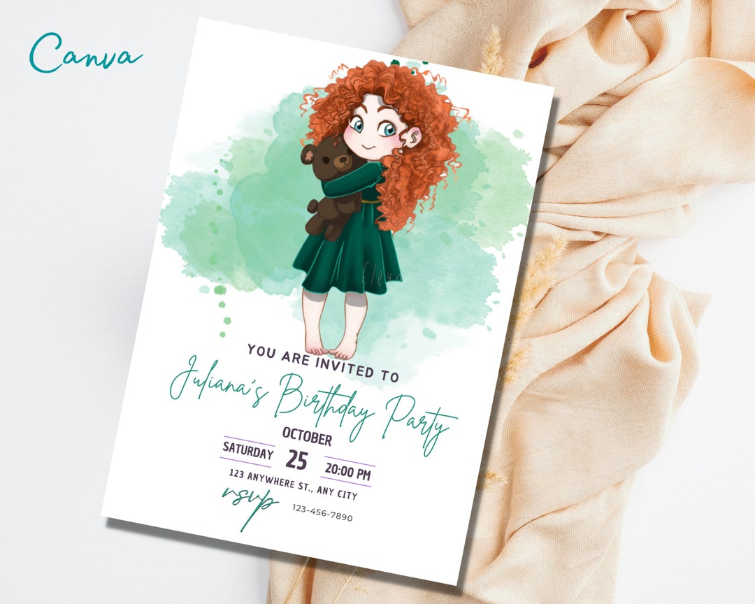 Plantilla de invitación a la fiesta de cumpleaños de Mérida, invitación ...