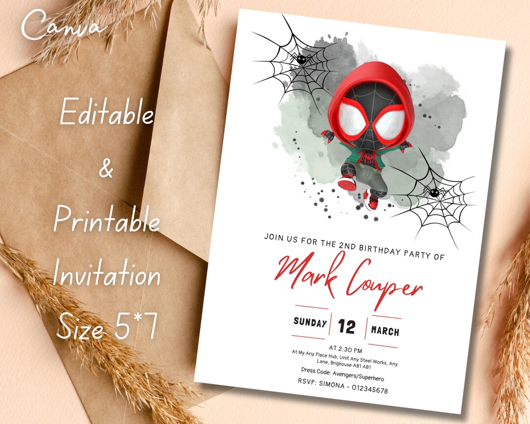 Spidey Invitation Spidey and His Amazing Friends Birthday Party Invite ...