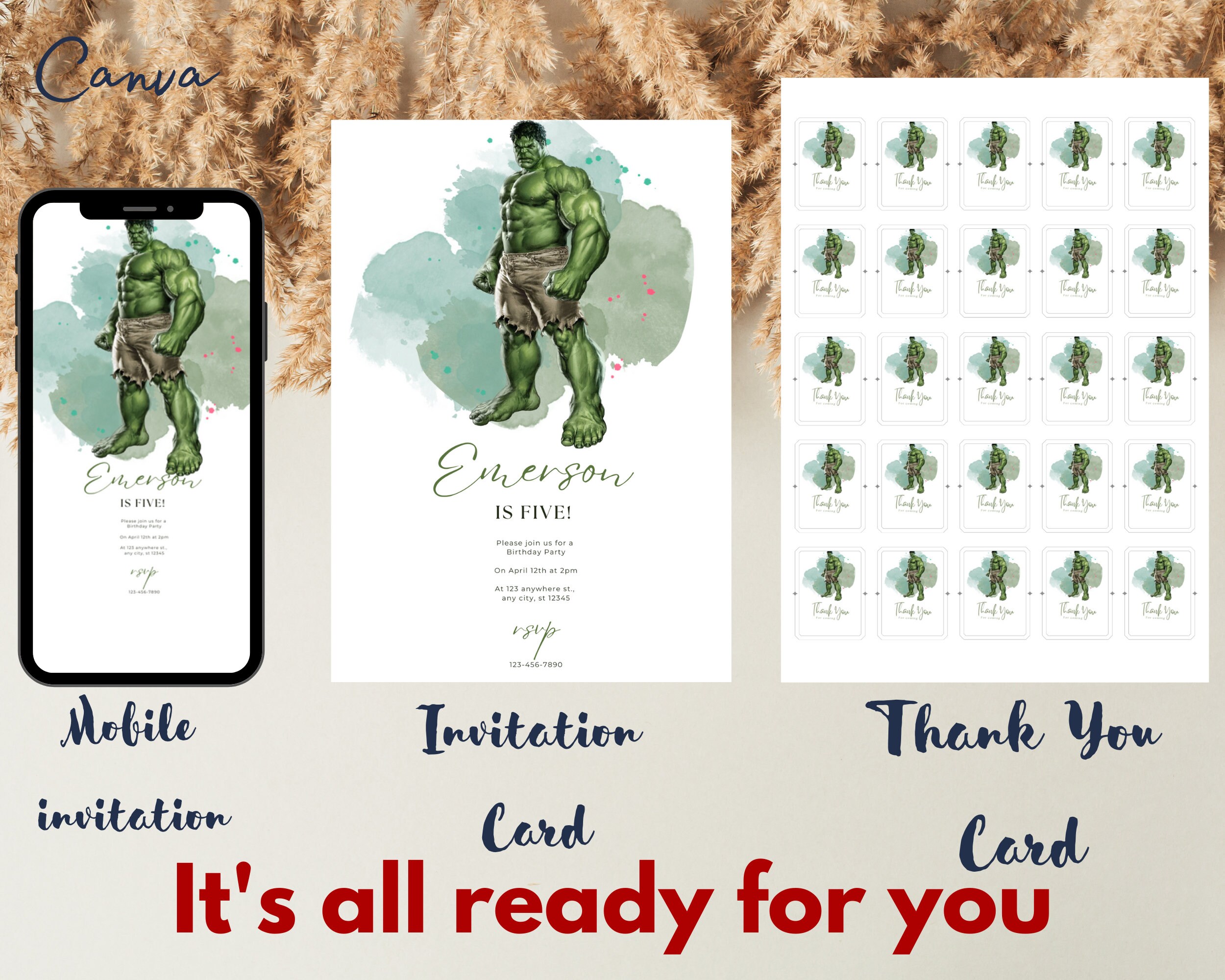 Hulk Birthday Party Invitation Template Hulk Birthday - Etsy Australia