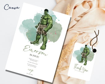 Hulk Birthday Thank You - Etsy