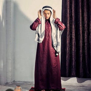 Indian Ethnic Long Sleeve Jubba | Namaz Jubba for Men | Full Length ...