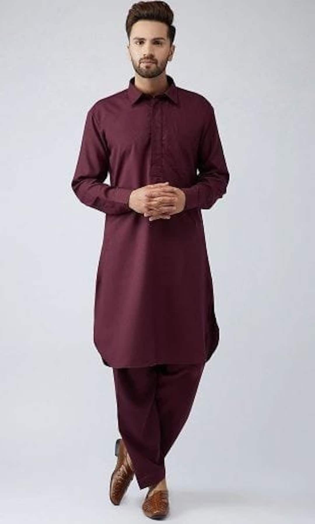 Men's Pathani Kurtahandmade Kurta Pathani Salwar Kameez - Etsy
