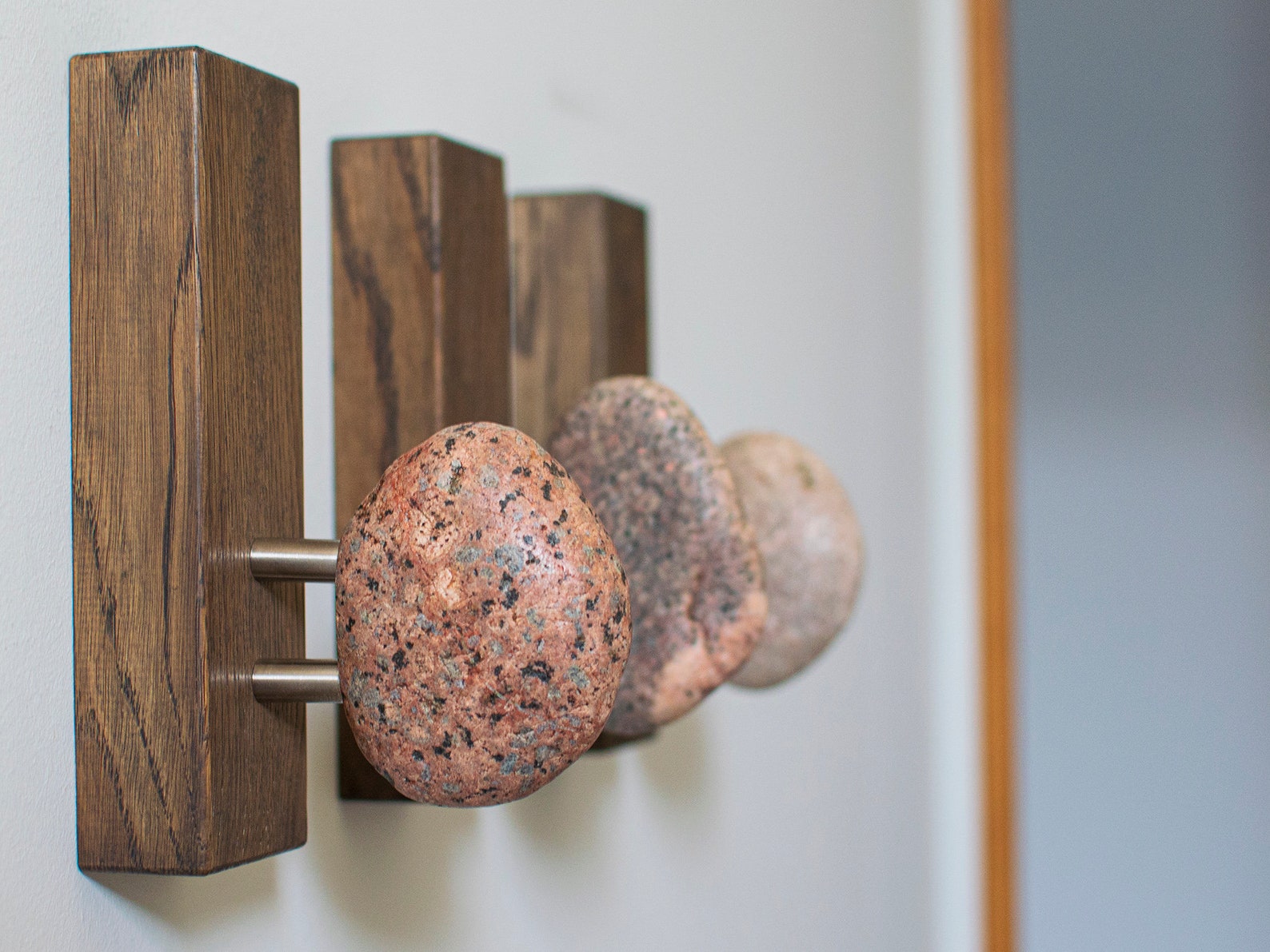 Bathroom Stone Hooks and Robe Hangers 3 PCS - Wall Coat Racks With ...