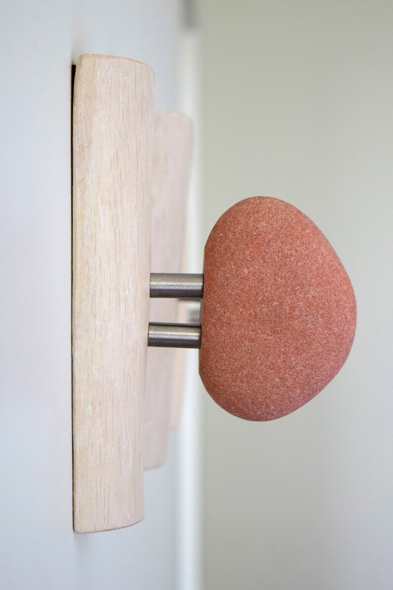 Unique Towel Robe Hooks and Holders. Natural Sea Stone Wall Coat ...