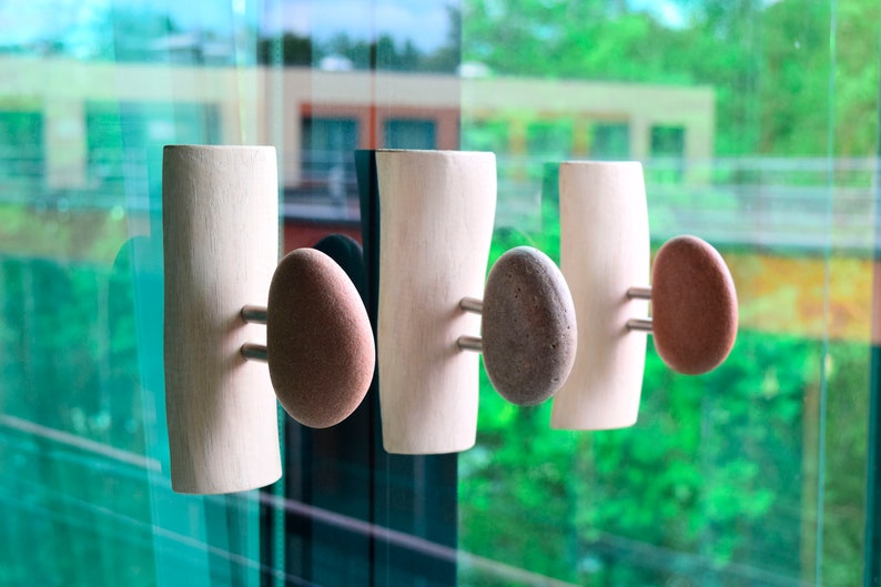 Unique Towel Robe Hooks and Holders. Natural Sea Stone Wall Coat ...