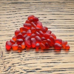 Red Tumbled and Smooth Glass, Red Tiny Jewelry Glass, Tumbled Pieces ...