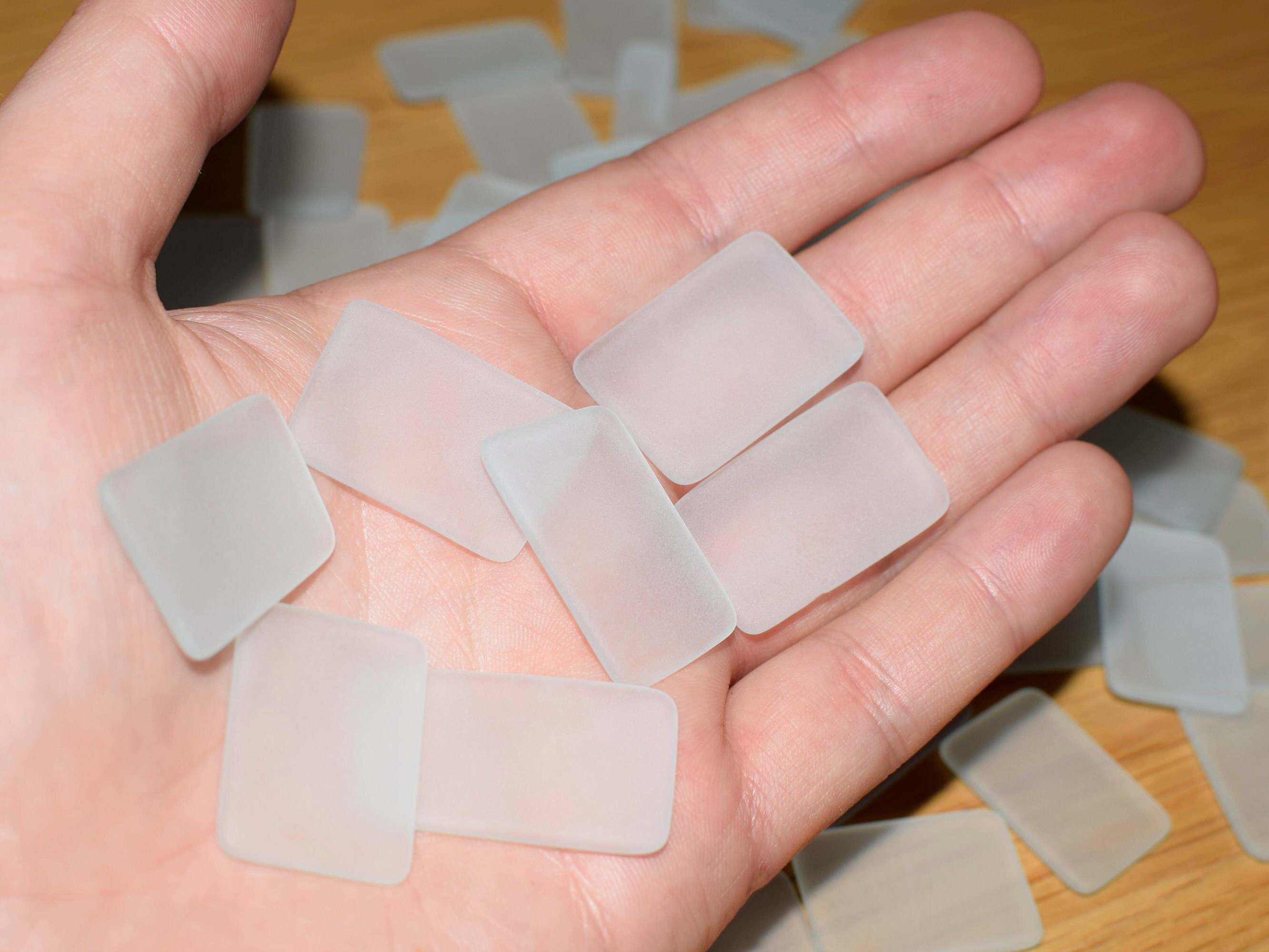 Small Glass Name Cards, Glass for Engraving or Painting, Jewelry ...