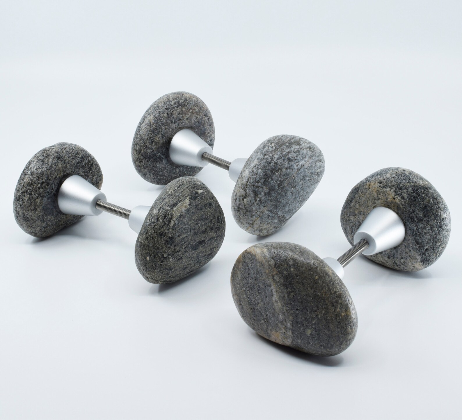 Natural Stone Door Handles Set - Beach-inspired Door Pulls, Unique ...