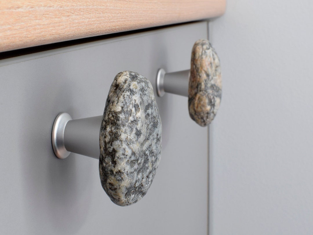 Beach Stone Knobs, Drawer Handles, Cabinet Handles, Kitchen Cabinet Pull - Etsy