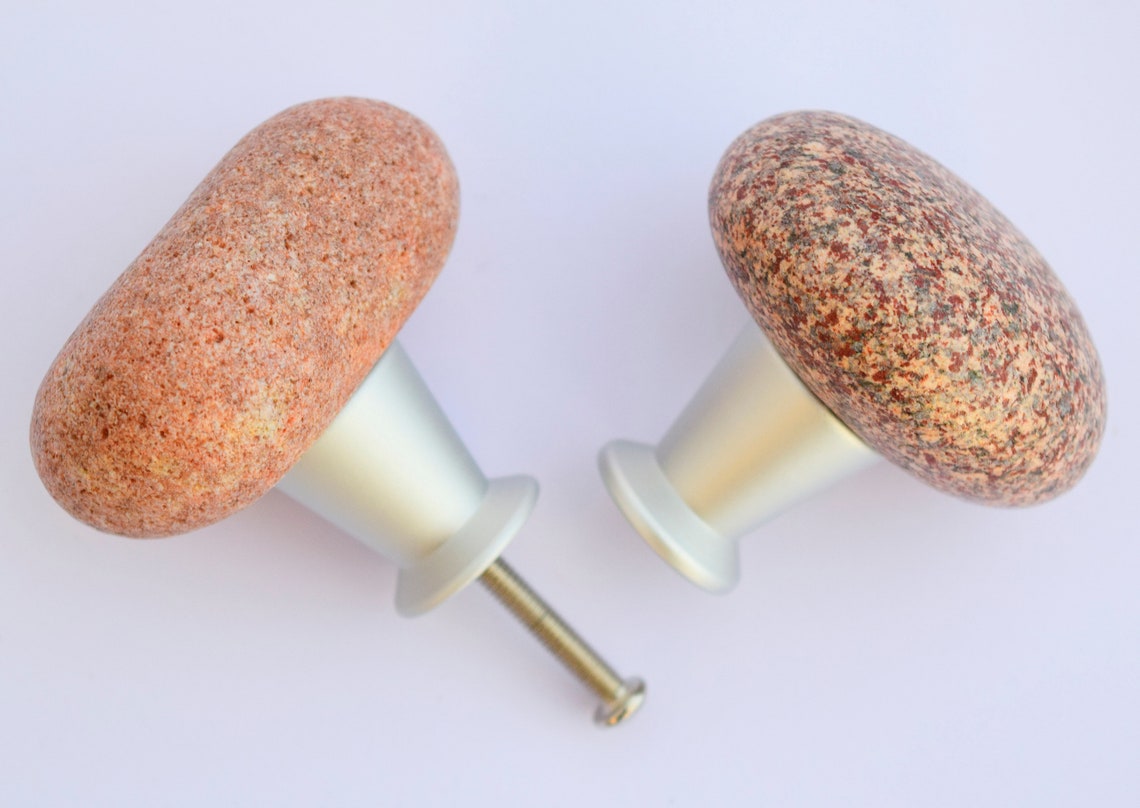 Beach Stone Cabinet Handle. Sea Rock Knob Pull for Drawer or Doors ...