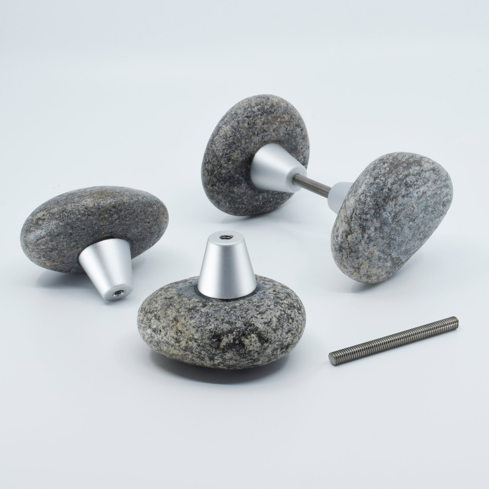 Natural Stone Door Handles Set - Beach-inspired Door Pulls, Unique ...