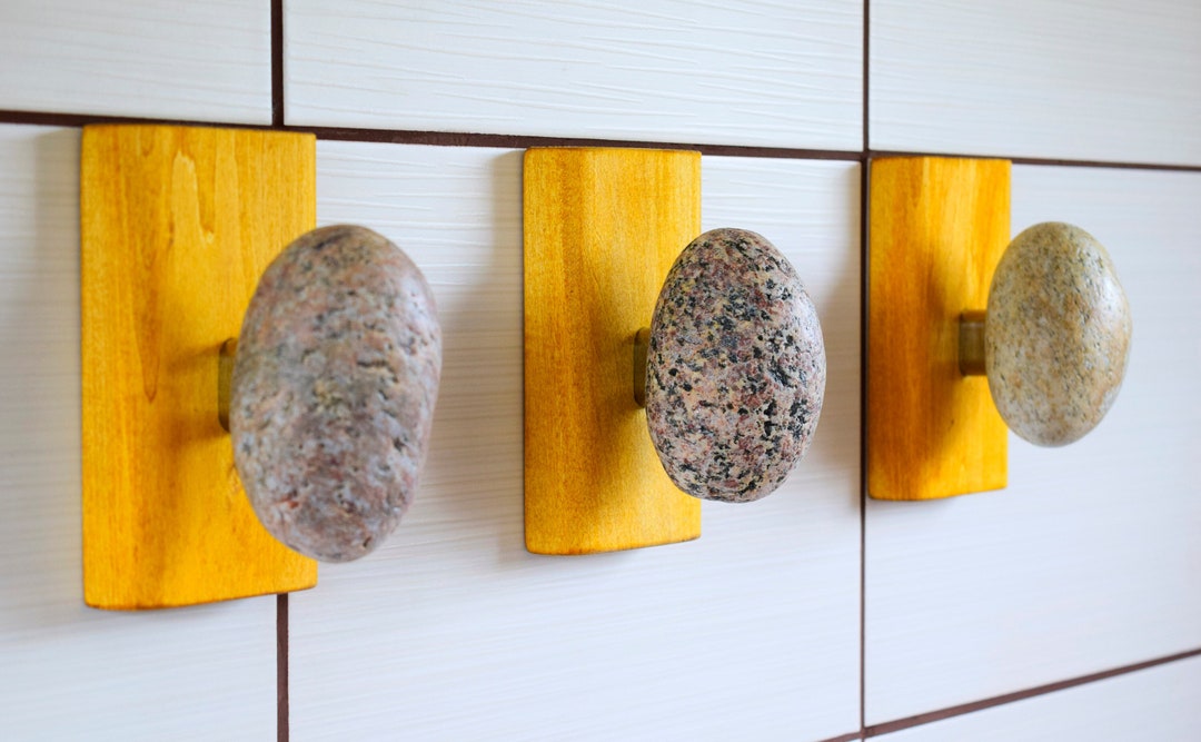 Baltic Sea Stone Hanger - Towel Racks With Massive Beach Stones - Spa ...