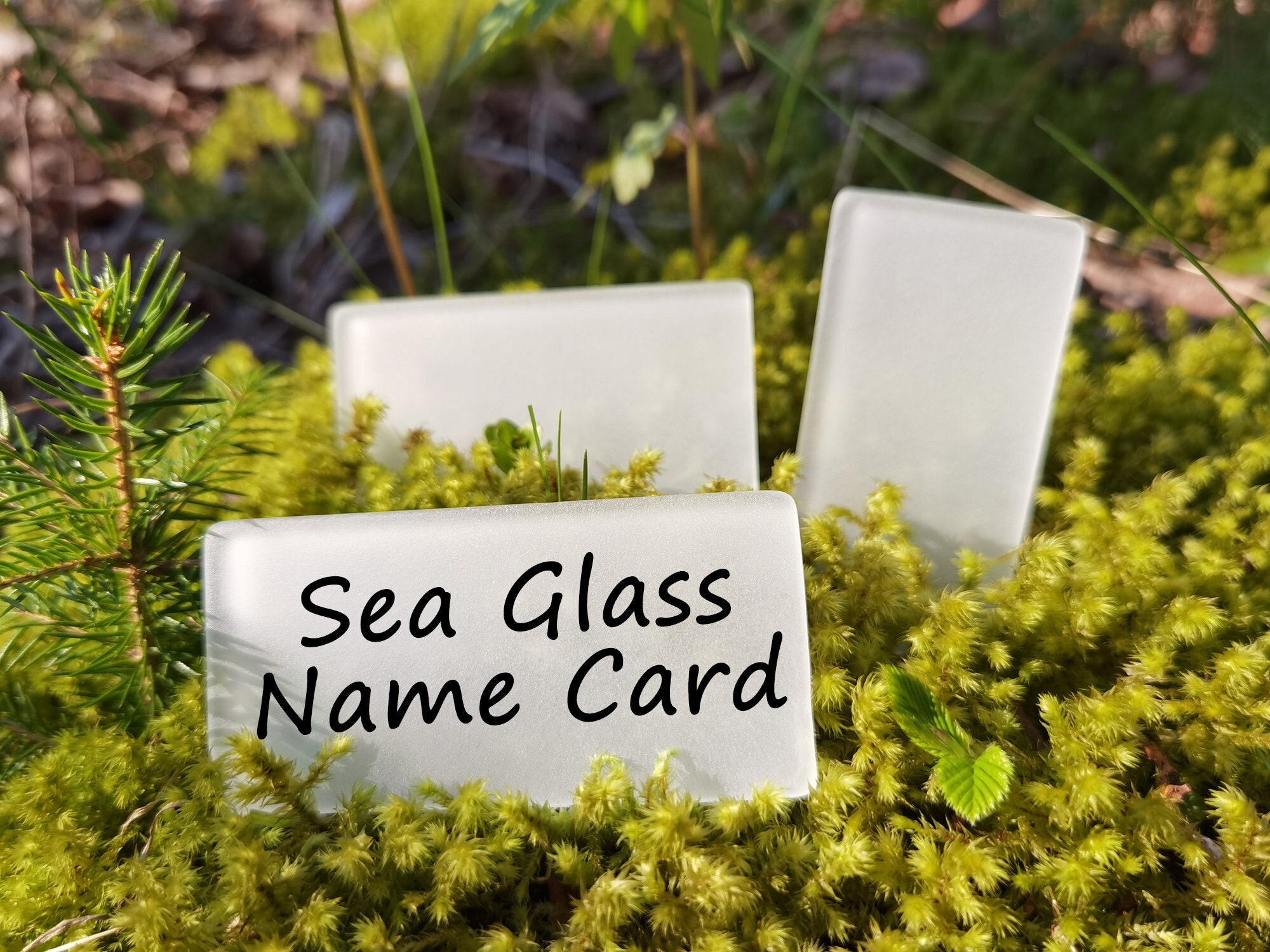 Sea Glass Wedding Name Cards, Glass for Engraving or Painting, Place ...