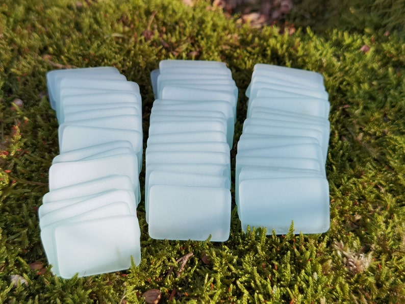 Small Glass Name Cards, Glass for Engraving or Painting, Jewelry ...