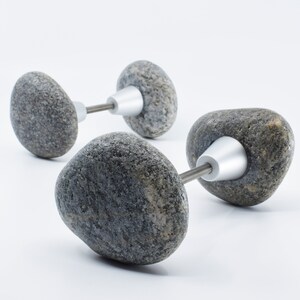 Natural Stone Door Handles Set - Beach-inspired Door Pulls, Unique ...