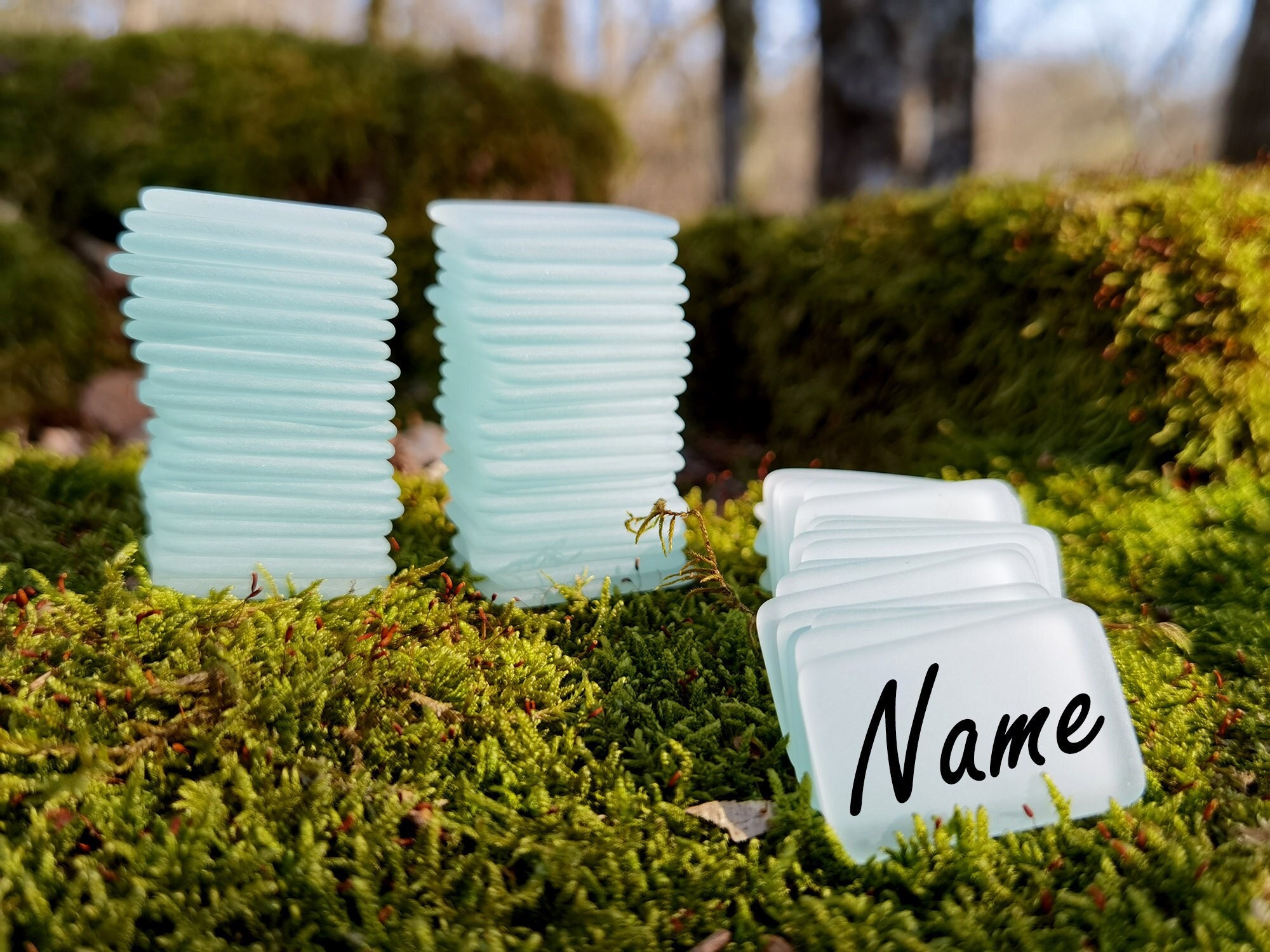 Sea Glass Wedding Name Cards, Glass for Engraving or Painting, Jewelery ...
