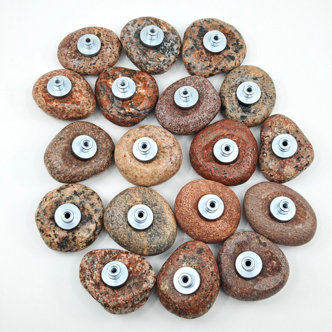 Beach Stone Cabinet Knobs, Rustic Rock Dresser Pulls, Sea Stone Handles ...