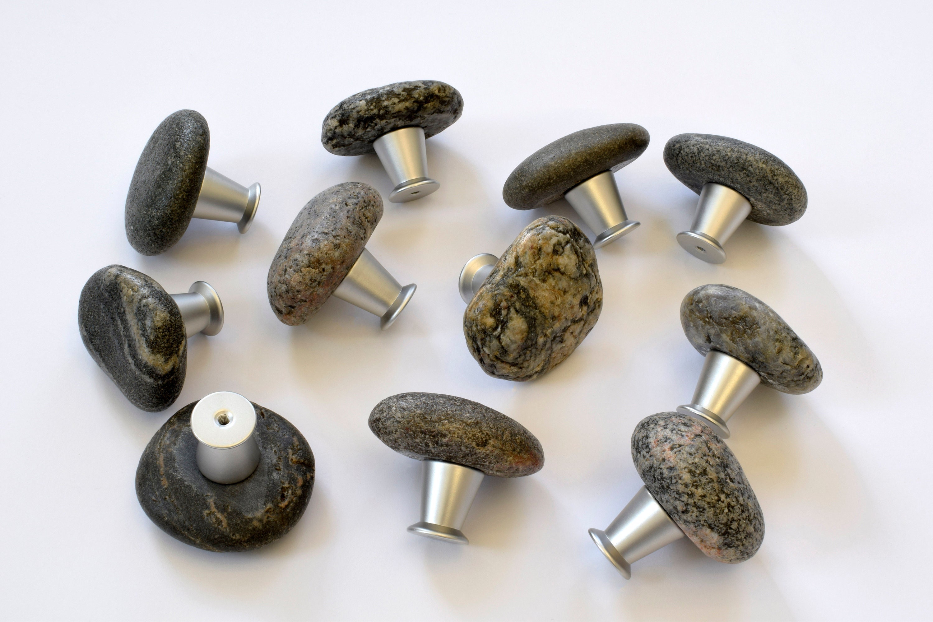 Decorative Stone Pulls, Cabinet Drawer Knobs. Rock Door Knobs for ...