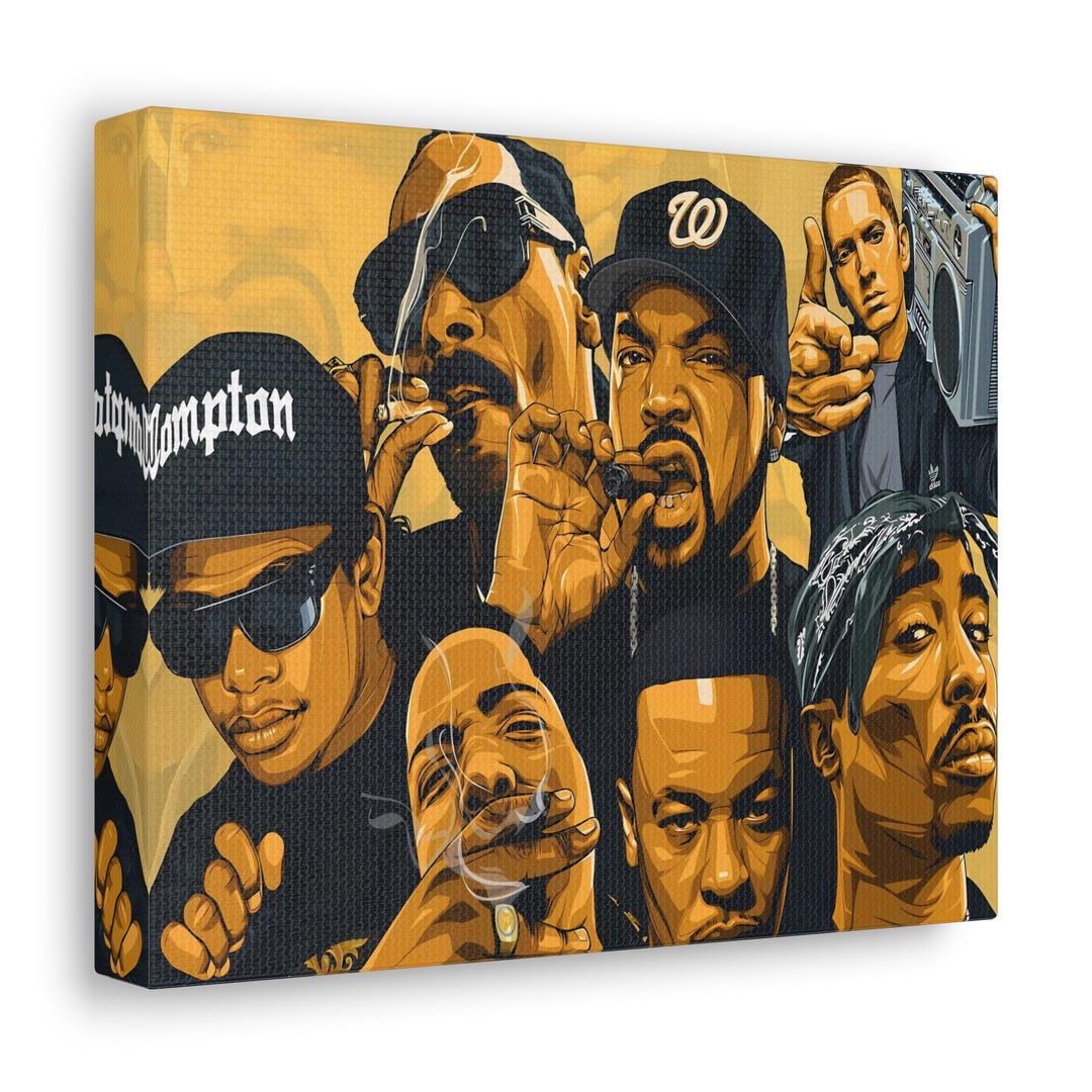 Hip Hop Artist Canvas, Music Wall Art, Rapper Picture Frame, Urban Home ...