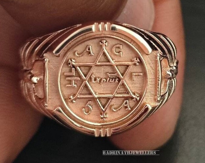 The Grand Pentacle of Solomon Ring, Unisex Ring 925 Sterling Silver ...