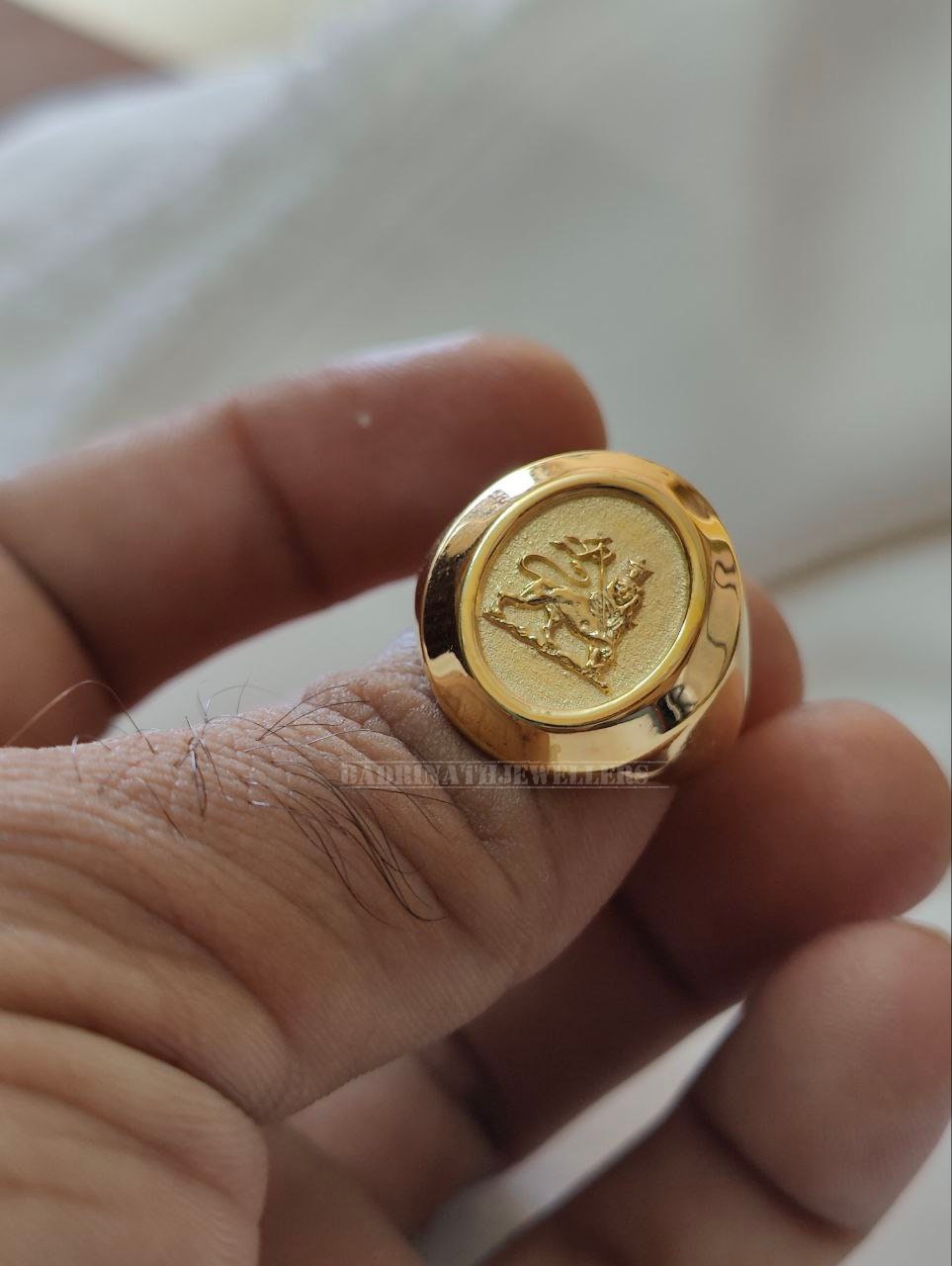 18k Gold Filed Lion of Judah Ring 925 Sterling Silver Jewelry Lion of ...