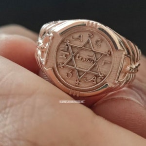 The Grand Pentacle of Solomon Ring, Unisex Ring 925 Sterling Silver ...
