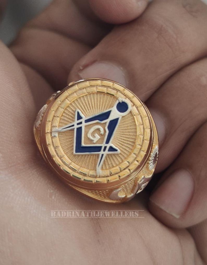 Free Mason Ring, Free Masonic Band,masonic, Freemason,birthday Gift, Graduation,anniversary ...
