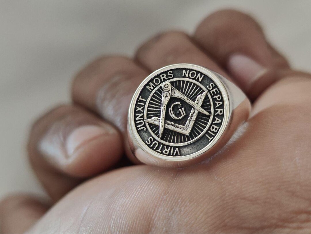 Free Mason Ring, Free Masonic Band,masonic, Freemason,birthday Gift, Graduation,anniversary ...