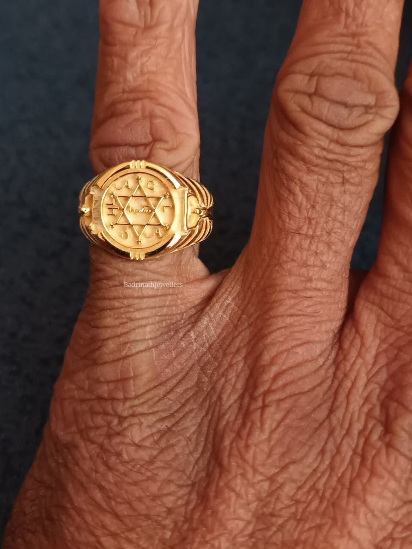 King Solomon Ring,925 Sterling Silver Solomon Ring,the Grand Pentacle ...