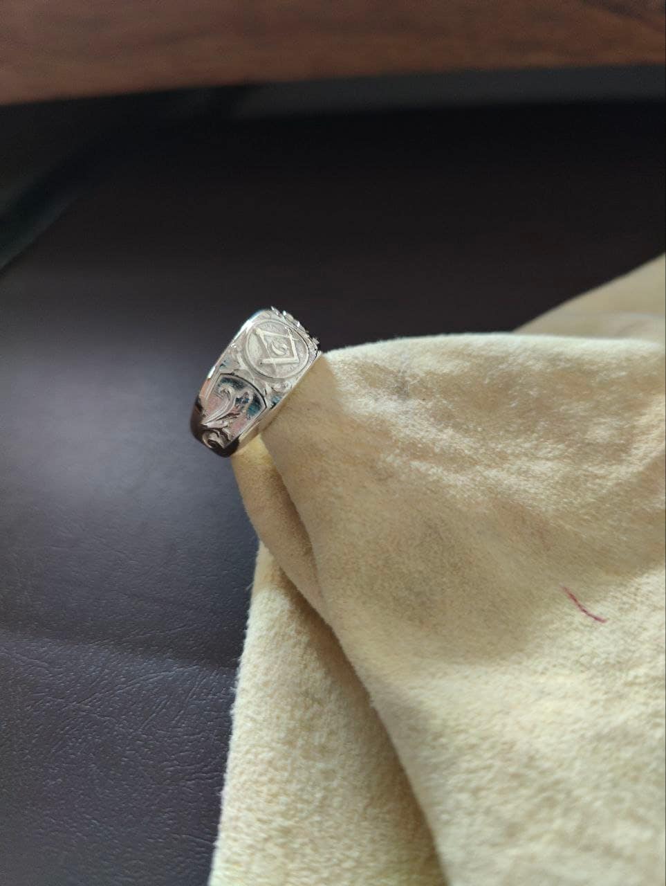 Men's Silver Mason Ring, Free Mason Band, Masonic, Freemason, Rose ...