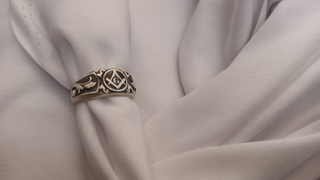 Master Masonic Ring, Free Mason Band, Masonic, Freemason, Rose - Gold ...