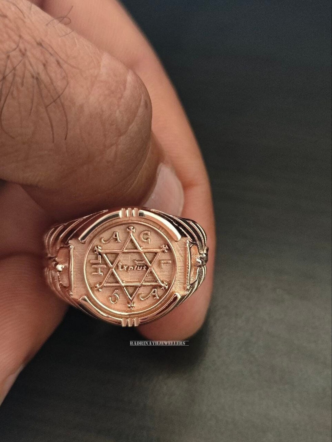 The Grand Pentacle of Solomon Ring, Unisex Ring 925 Sterling Silver ...