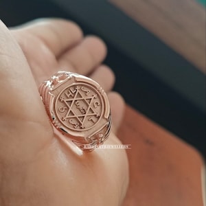 The Grand Pentacle of Solomon Ring, Unisex Ring 925 Sterling Silver ...