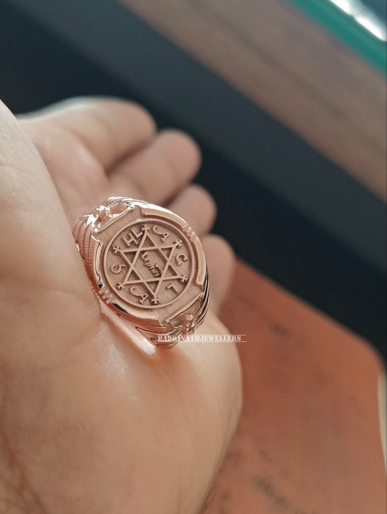 The Grand Pentacle of Solomon Ring, Unisex Ring 925 Sterling Silver ...
