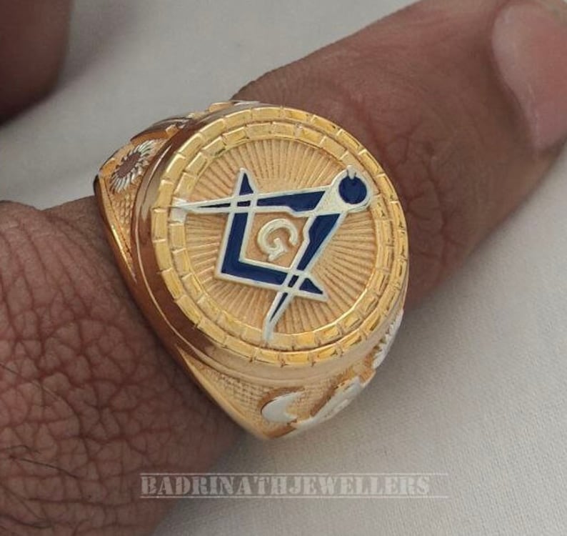 Free Mason Ring, Free Masonic Band,masonic, Freemason,birthday Gift, Graduation,anniversary ...