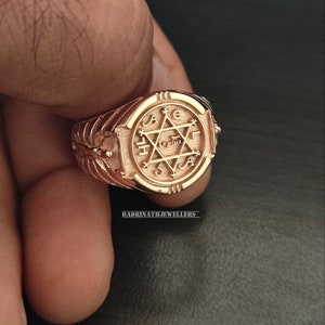 The Grand Pentacle of Solomon Ring, Unisex Ring 925 Sterling Silver ...