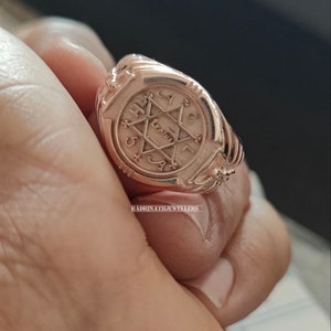 The Grand Pentacle of Solomon Ring, Unisex Ring 925 Sterling Silver ...