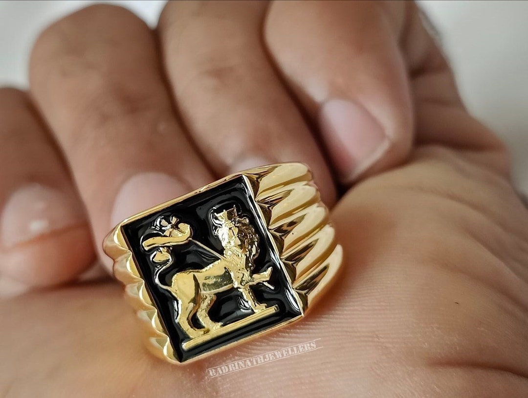 925 Sterling Silver Lion of Judah Signet Ring: Handmade Jewelry,animal ...