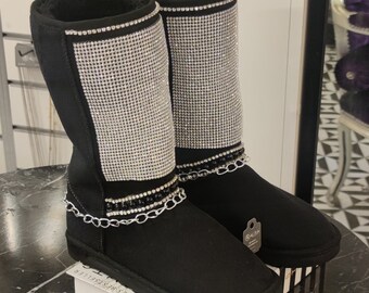 Bedazzled Boots - Etsy