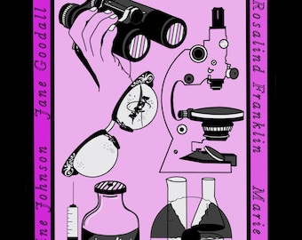 Women in Science Printable Coloring Pages marie Curie - Etsy