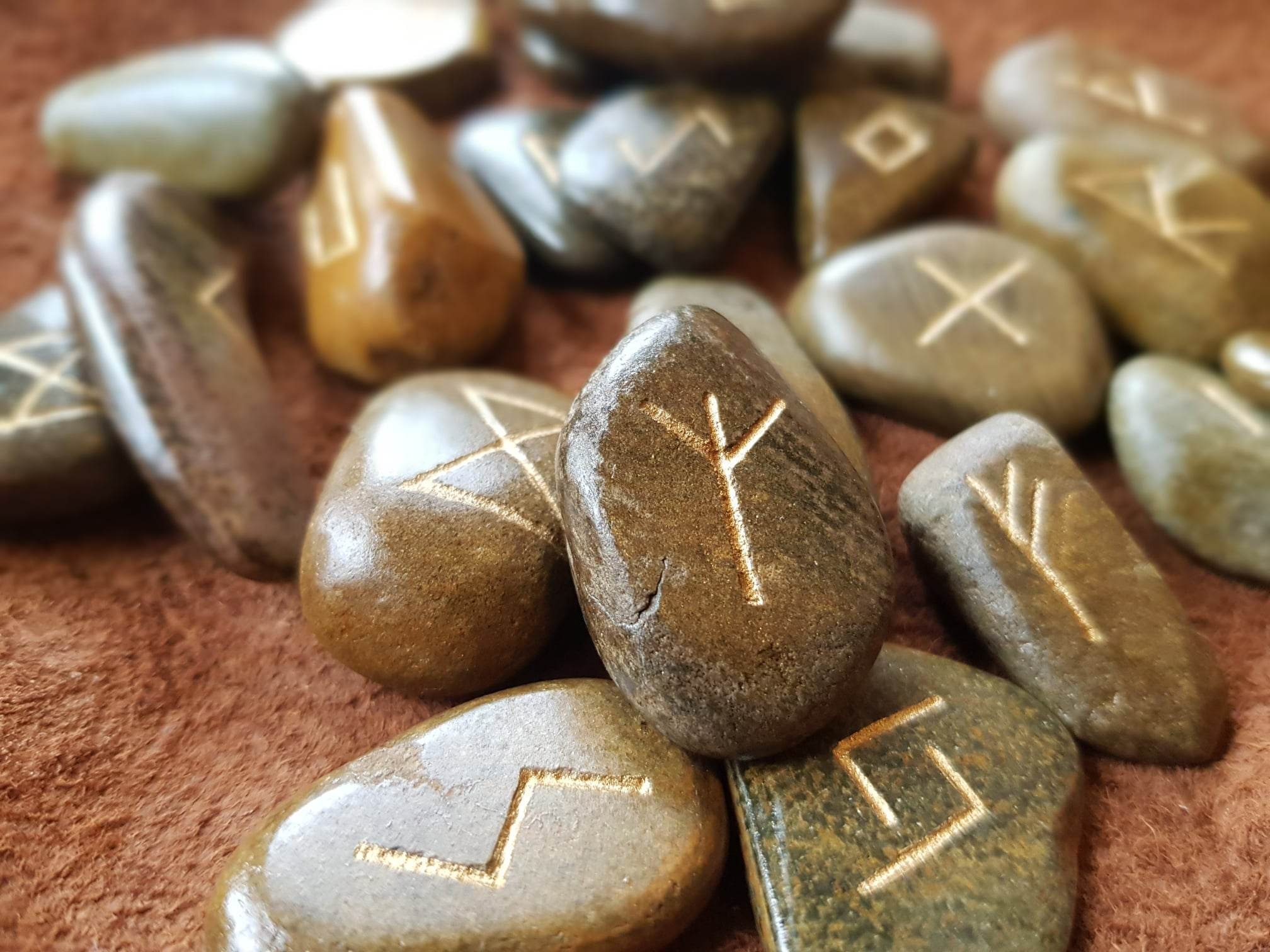 Runes | Elder Futhark| River Stone Set| Ritual Initiation | Divination ...