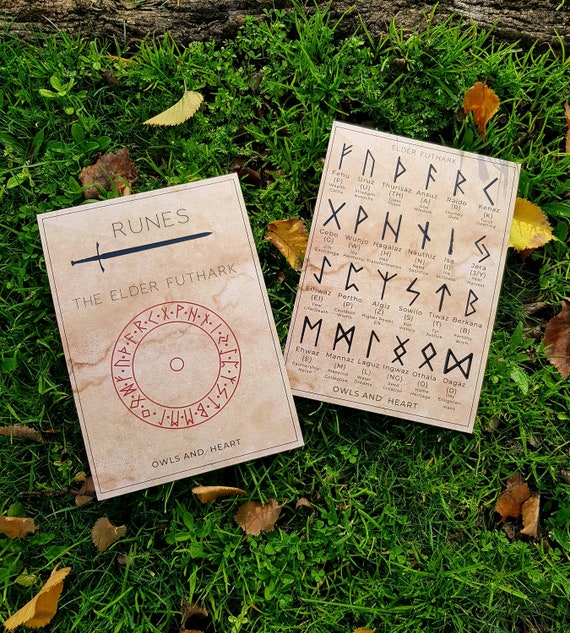 Elder Futhark Rune Stone Basic Guide Runic Alphabet Symbols Etsy