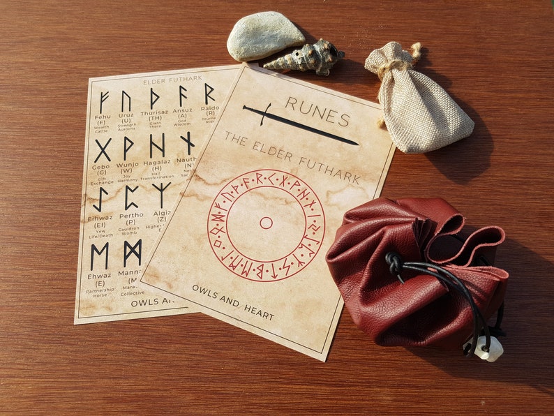Rune Guide Elder Futhark Runes Guide Sheet Scandinavian Runes Rune ...