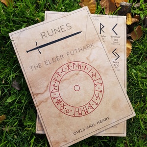 Rune Guide Elder Futhark Runes Guide Sheet Scandinavian Runes Rune ...