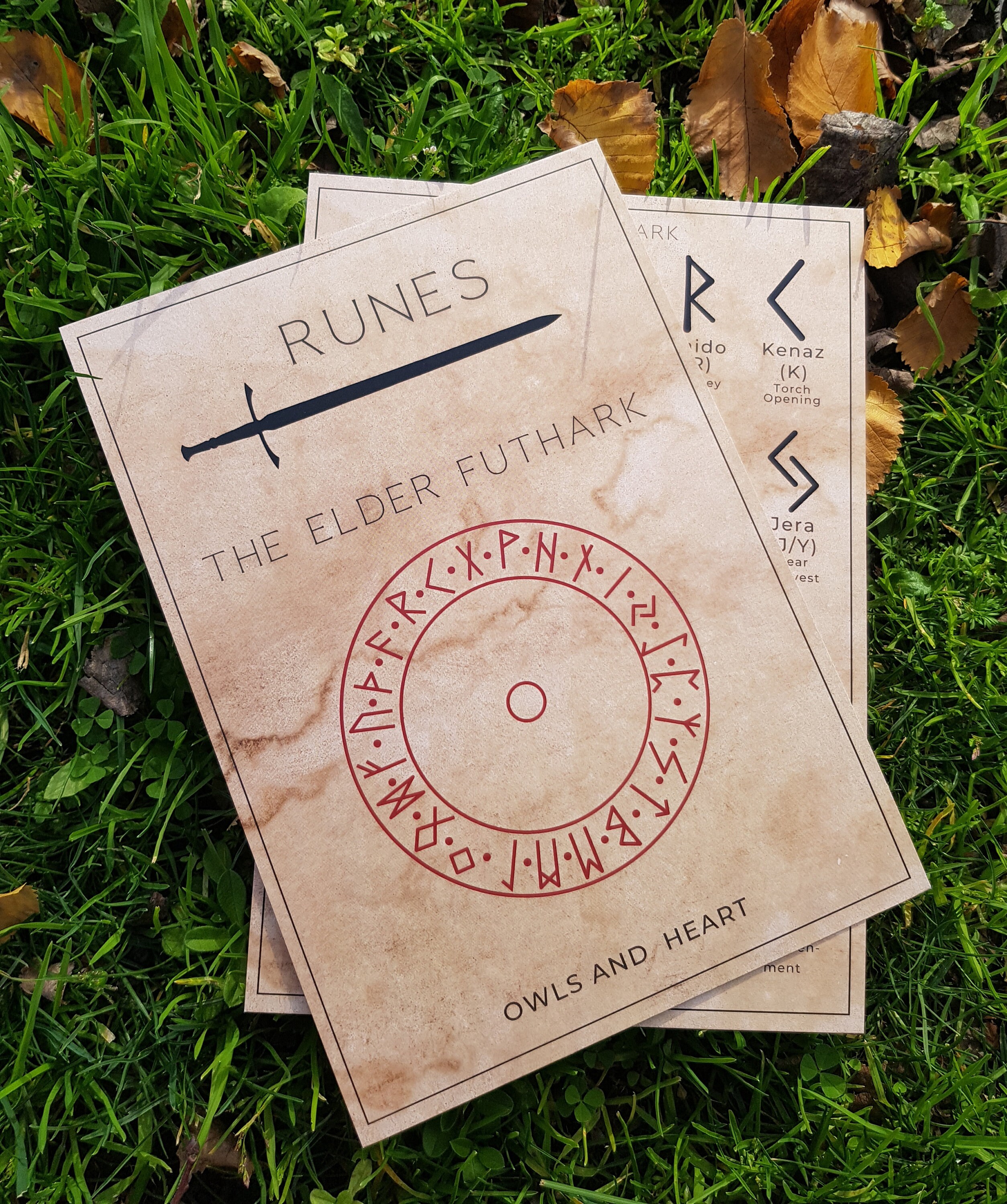 Rune Guide Elder Futhark Runes Guide Sheet Scandinavian Runes Rune ...