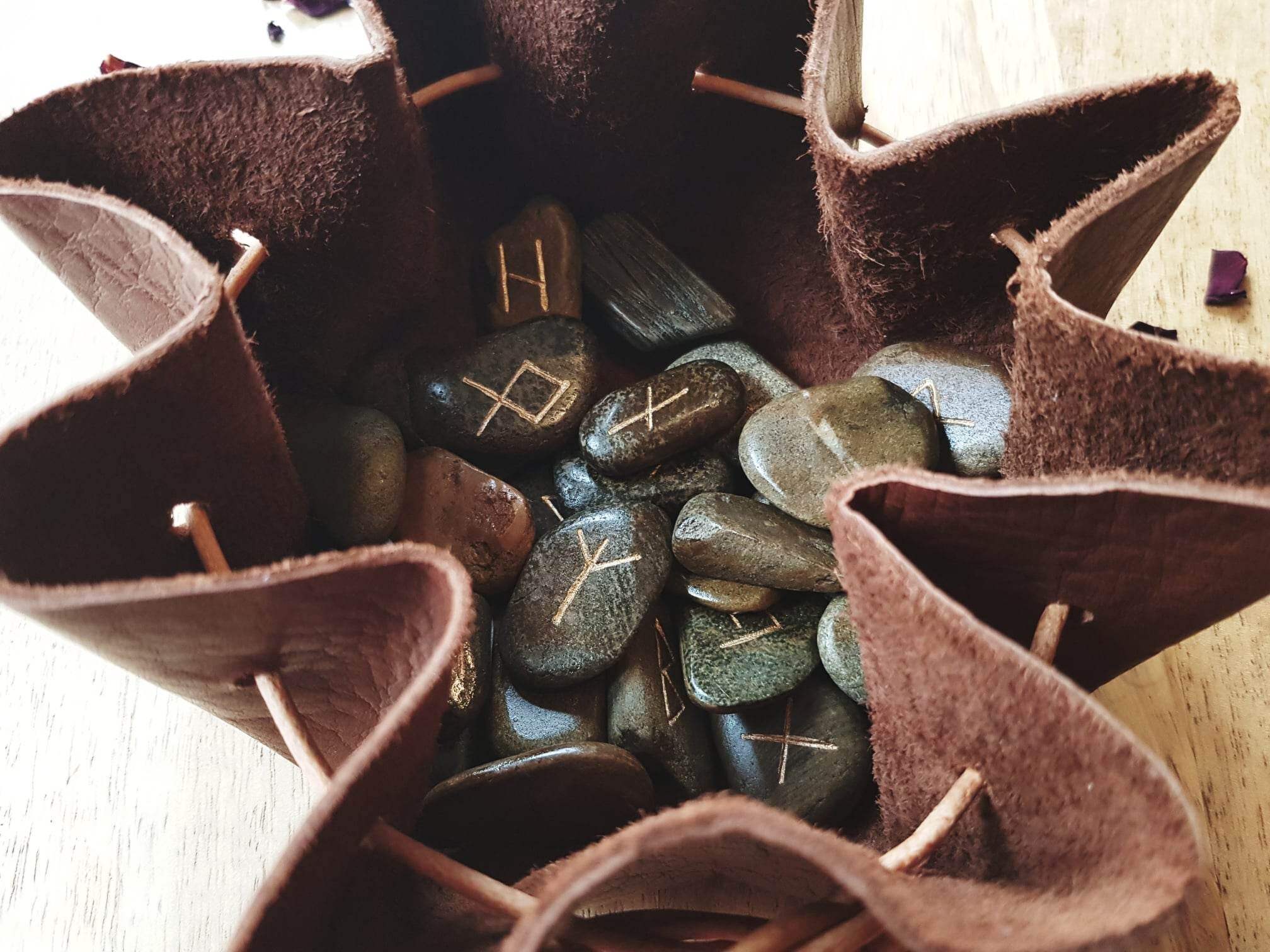 Runes | Elder Futhark| River Stone Set| Ritual Initiation | Divination ...