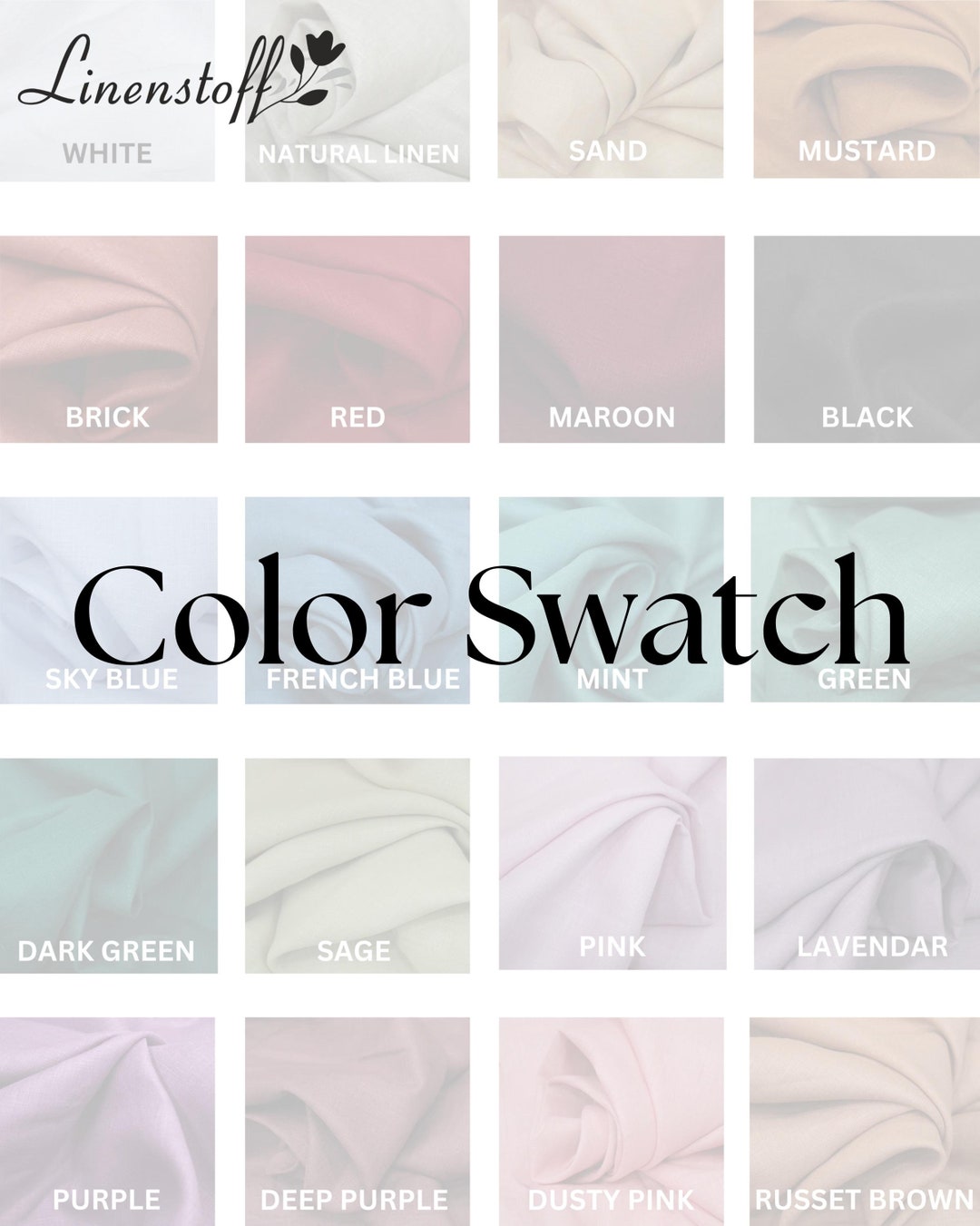 Linen Color Swatches, Linen Fabric Samples, Linen Color Samples, Linen ...