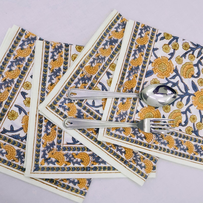 Block Print Napkins - Etsy