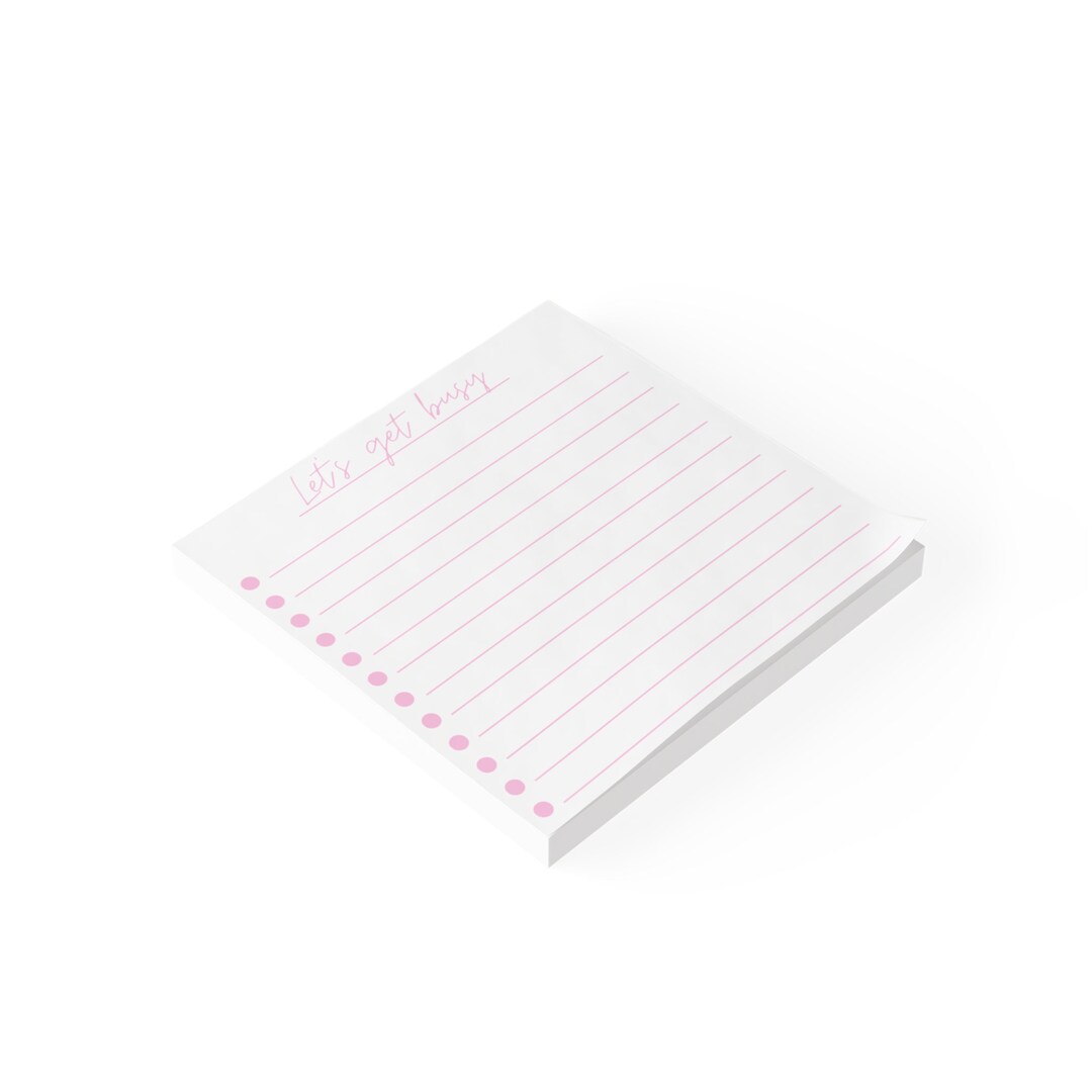 Lets Get Busy Post It Note Pads L Note Pad L Post It Note Pad L to Do ...