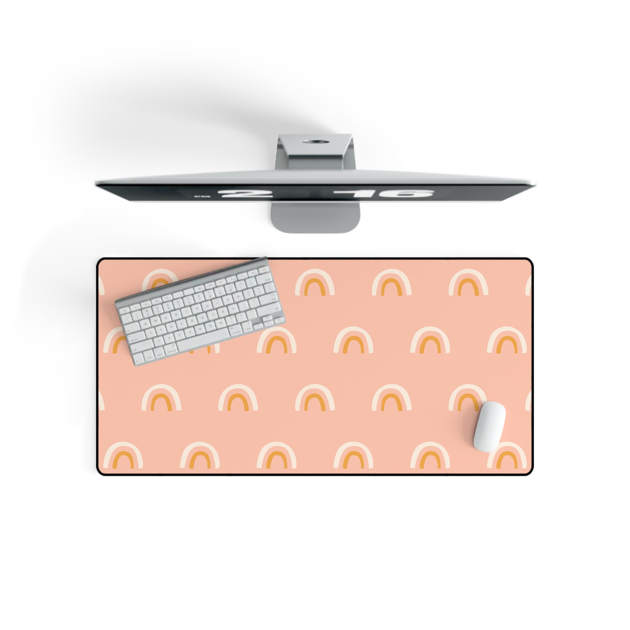 Boho Rainbow Desk Pad,minimalism,back to School,durable,non-slip Mouse ...